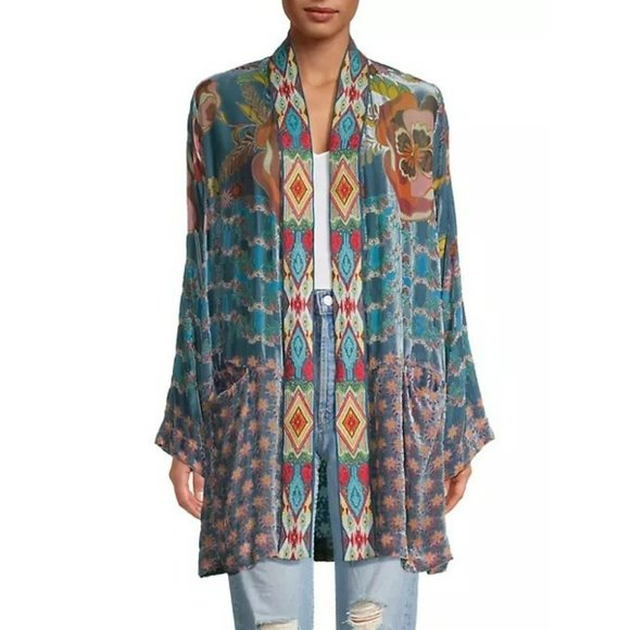Johnny Was | Tops | 52 Johnny Was Vember Burnout Benet Kimono Blue ...